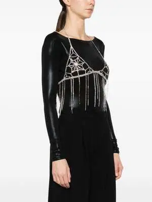LOULOU X Lit Appeal Crystal-embellished Triangle-cup Top