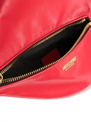 Moschino Asymmetric Leather Shoulder Bag