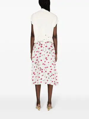 Marni Floral-print Midi Skirt - White