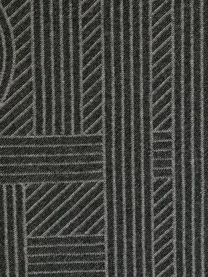 TOTEME Monogram-jacquard Striped Fringed Scarf - Black