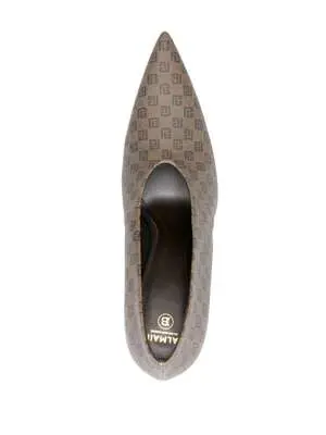 Balmain 100mm Mini Monogram-print Pumps