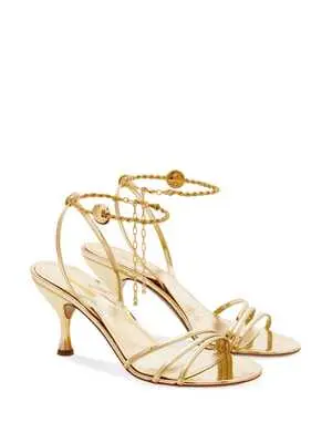 FERRAGAMO 70mm Ankle-chain Sandals - Gold