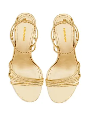 FERRAGAMO 70mm Ankle-chain Sandals - Gold