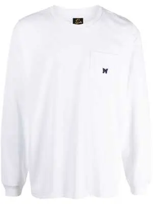 Needles Logo-appliqué Long-sleeve T-shirt - White