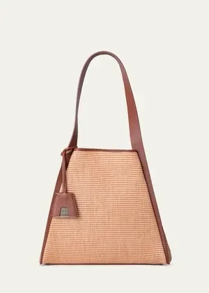 Akris Alexa Medium Raffia Tote Bag