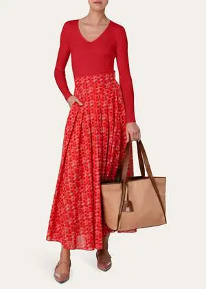 Akris Alexa Medium Raffia Tote Bag