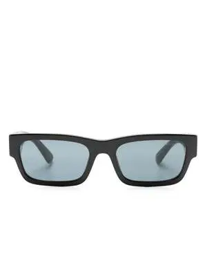 Prada Logo-engraved Rectangle Sunglasses - Black