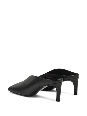 JIL SANDER Square-toe Leather Mules - Black