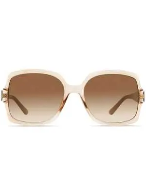 JIMMY CHOO Sammi Square-frame Sunglasses - Brown