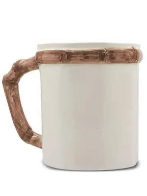 LES-OTTOMANS Bamboo Ceramic Mug - White