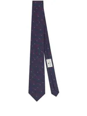 Etro Paisley-print Silk Tie - Blue