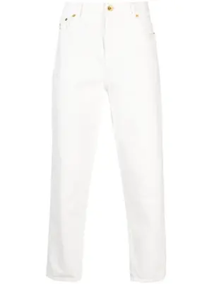 Brunello Cucinelli Logo-embroidered Cotton Jeans