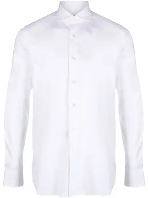 XACUS Spread-collar Cotton Shirt - White