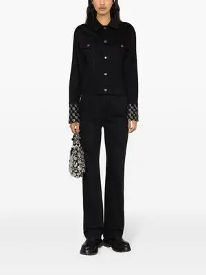 Alexander Wang Rhinestone-logo Denim Jacket