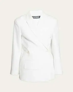 Jacquemus Jacquemus Tibau Crossover Blazer - White
