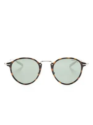 Montblanc Logo-plaque Round-frame Sunglasses