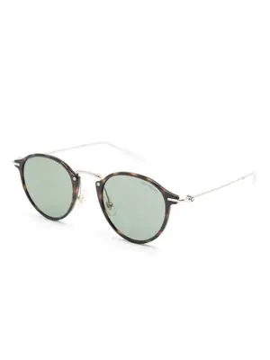 Montblanc Logo-plaque Round-frame Sunglasses