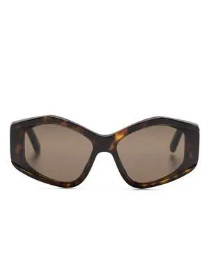 Balenciaga Cat-eye Frame Sunglasses - Brown