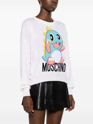 Moschino Cartoon-embroidered Virgin Wool Jumper