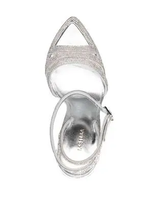 LE SILLA Nina 170mm Crystal-embellished Platform Sandals - Silver