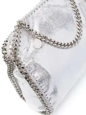 Stella McCartney Falabella Mini Metallic Tote Bag - Silver