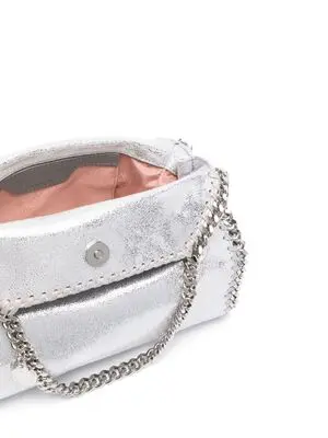 Stella McCartney Falabella Mini Metallic Tote Bag - Silver