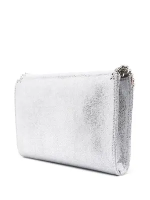 Stella McCartney Falabella Metallic-finish Crossbody Wallet - Silver