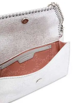 Stella McCartney Falabella Metallic-finish Crossbody Wallet - Silver