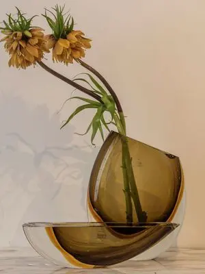 GARDECO Canoe 160 Two-tone Murano Glass Vase