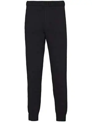 Prada Fine-knit Cashmere Track Pants - Black