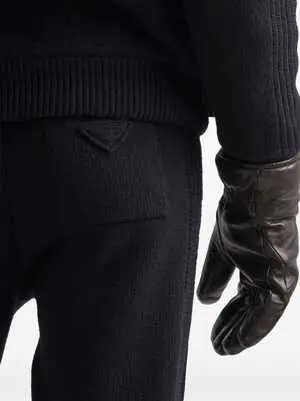 Prada Fine-knit Cashmere Track Pants - Black