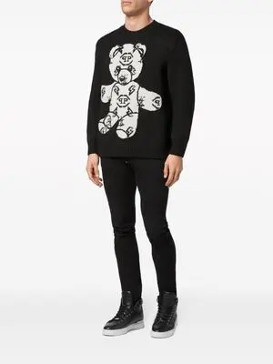 Philipp Plein Teddy Bear Jacquard Jumper