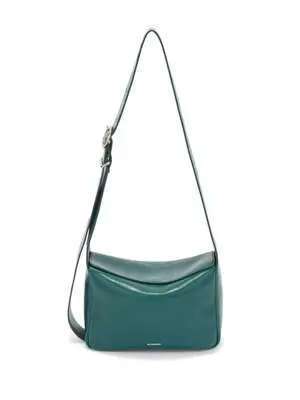 JIL SANDER Logo-print Leather Crossbody Bag - Green