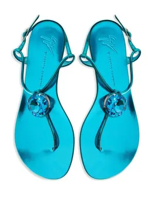 GIUSEPPE ZANOTTI Anthonia Metallic-effect Sandals