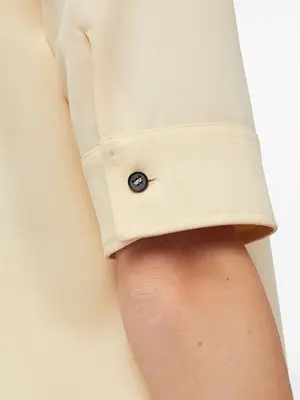 JIL SANDER Wool Gabardine Long Shirt