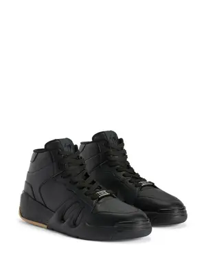 GIUSEPPE ZANOTTI Talon Perforated High-top Sneakers - Black