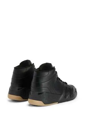 GIUSEPPE ZANOTTI Talon Perforated High-top Sneakers - Black