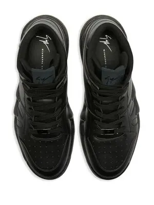 GIUSEPPE ZANOTTI Talon Perforated High-top Sneakers - Black