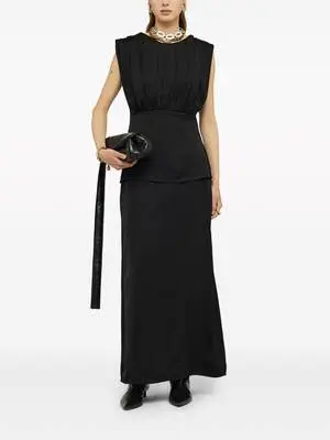 JIL SANDER Ruched Sleeveless Blouse