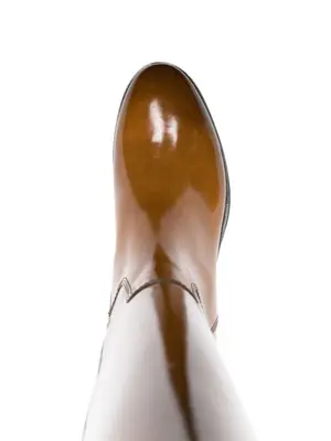 Santoni Patent Leather Knee-high Boots