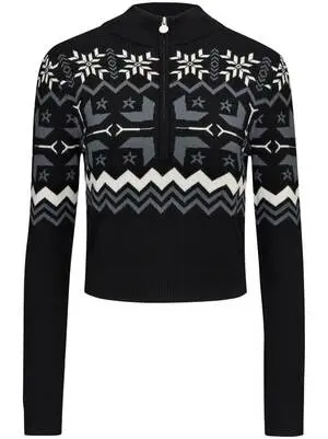 Perfect Moment Nordic Half-zip Sweater - Black