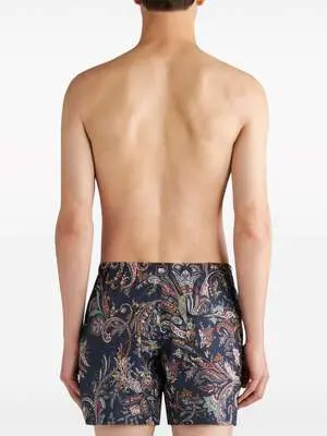 Etro Paisley-print Swim Shorts - Blue