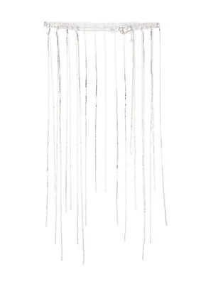 LOULOU Crystal-embellished Drop Belt - Silver