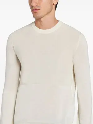 JIL SANDER Crew-neck Virgin Wool Jumper - Neutrals