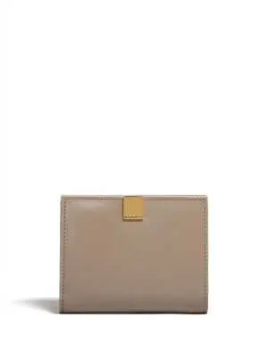 Marni Debossed-logo Tri-fold Wallet - Neutrals