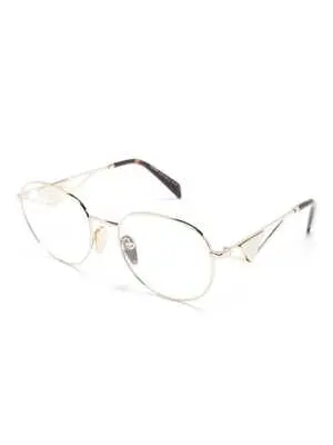 Prada Logo-plaque Round-frame Glasses