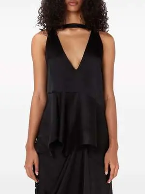 JW Anderson Ruffle-hem Satin Top