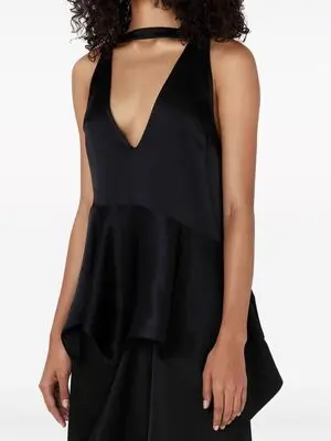 JW Anderson Ruffle-hem Satin Top