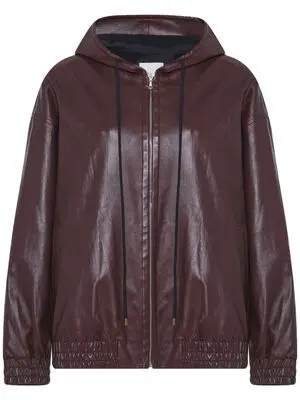 Rosetta Getty Plonge Leather Hooded Jacket