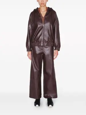 Rosetta Getty Plonge Leather Hooded Jacket